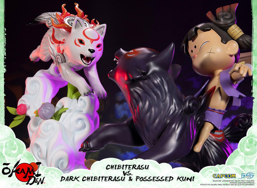 Okamiden – Chibiterasu vs. Dark Chibiterasu & Possessed Kuni (Standard Edition) – First 4 Figures