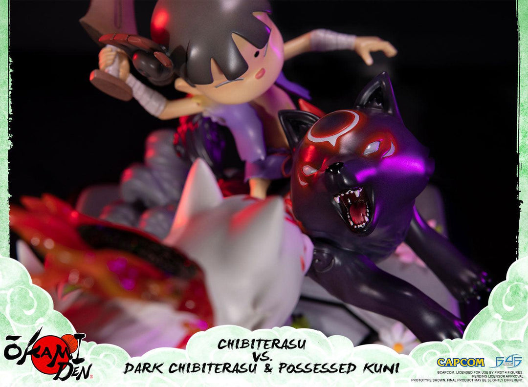 Okamiden – Chibiterasu vs. Dark Chibiterasu & Possessed Kuni (Standard Edition) – First 4 Figures