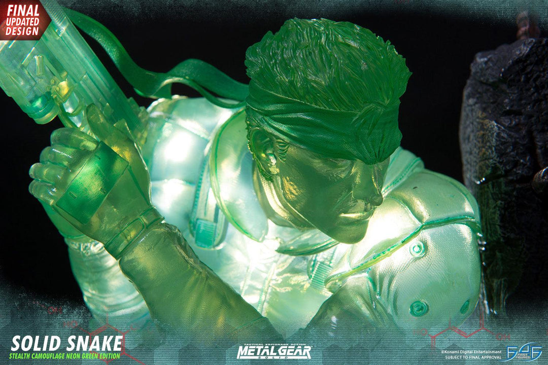 Solid Snake Stealth Camouflage Neon Green Edition – First 4 Figures