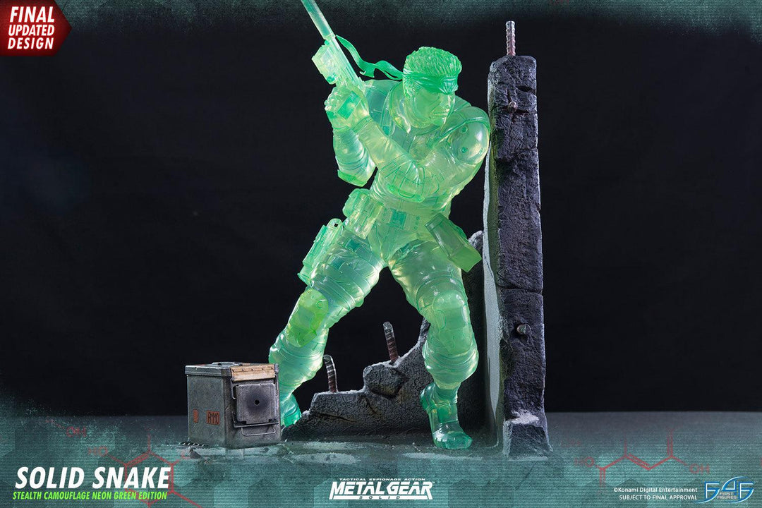 Solid Snake Stealth Camouflage Neon Green Edition – First 4 Figures