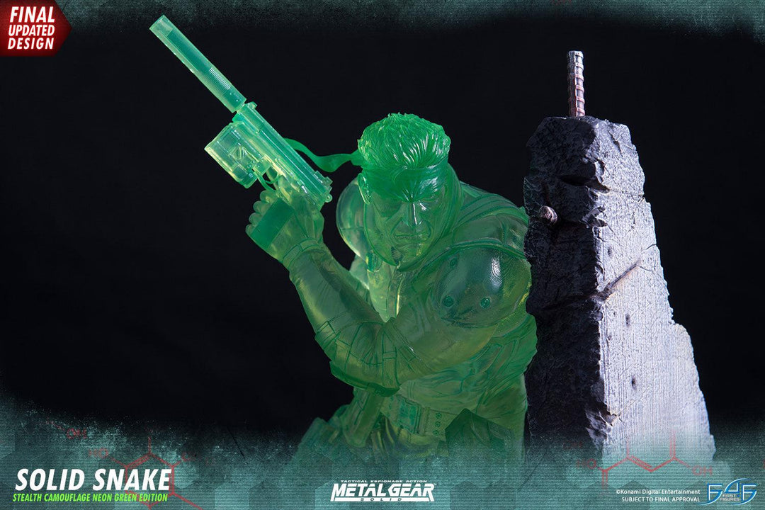 Solid Snake Stealth Camouflage Neon Green Edition – First 4 Figures