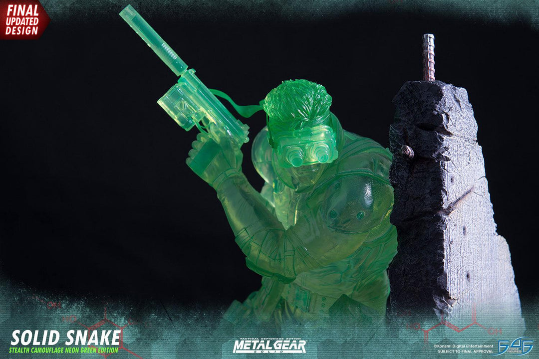 Solid Snake Stealth Camouflage Neon Green Edition – First 4 Figures