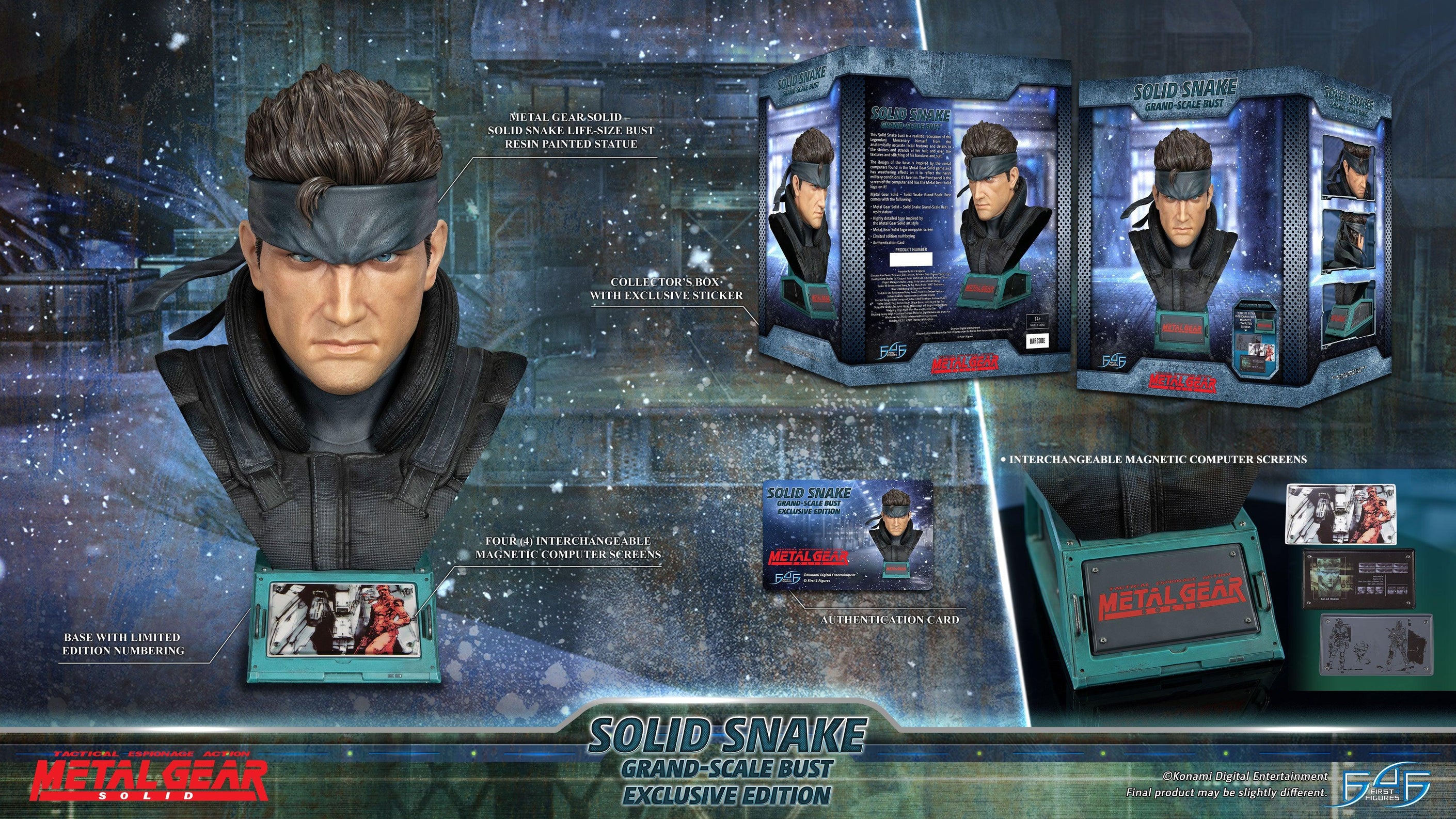 Metal Gear Solid - Solid Snake Grand-Scale Bust (Exclusive Edition GSB) – First 4 Figures