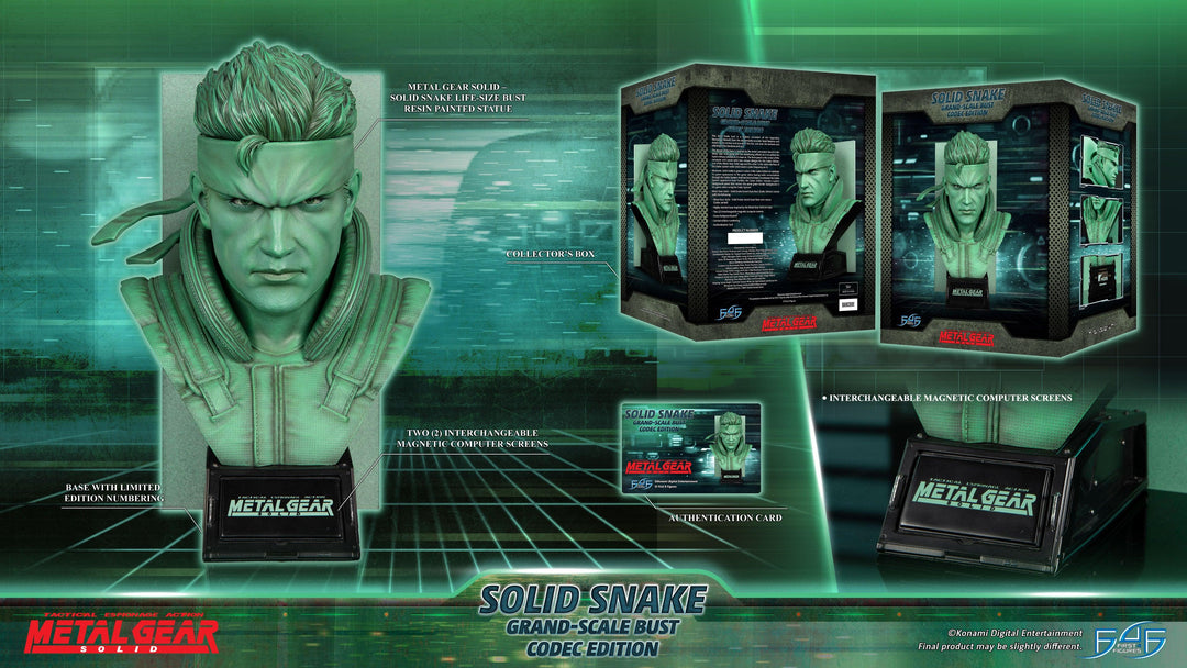 Metal Gear Solid - Solid Snake Grand-Scale Bust (Codec Edition GSB ...