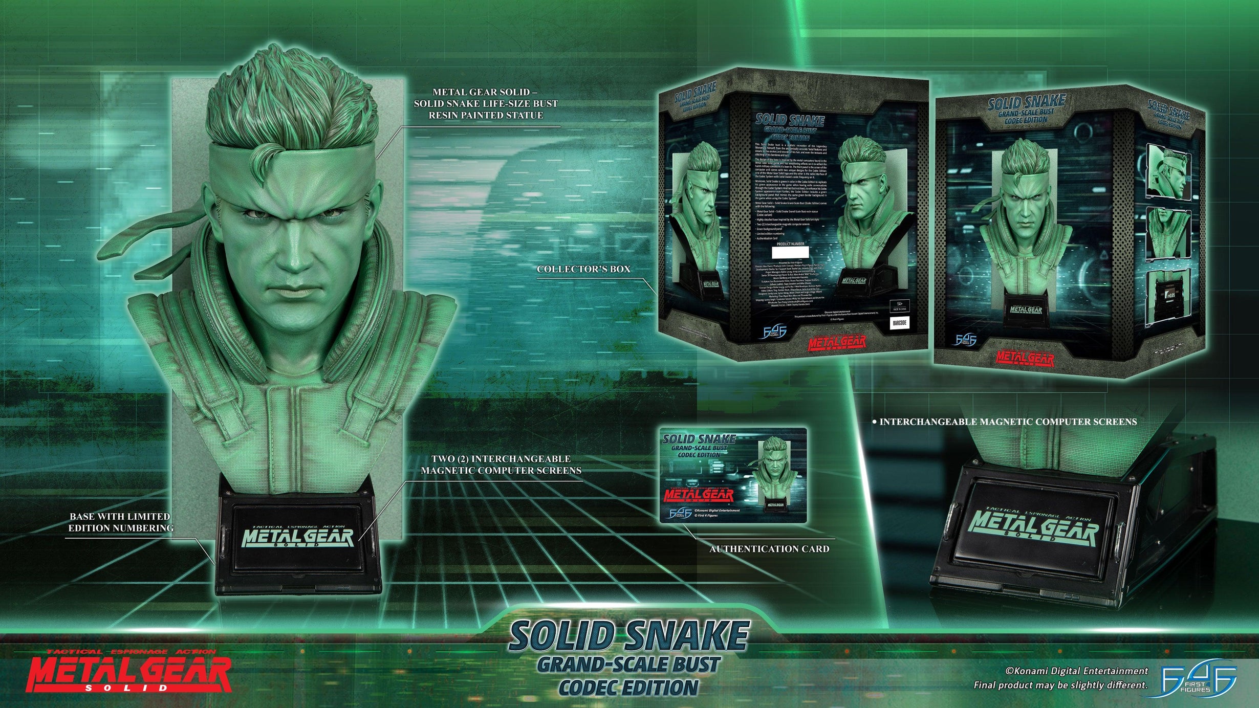 Metal Gear Solid - Solid Snake Grand-Scale Bust (Codec Edition GSB) – First 4 Figures