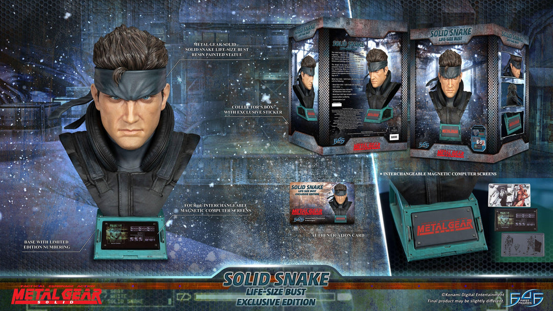 Metal Gear Solid - Solid Snake Life-Size Bust (Exclusive Edition LSB ...