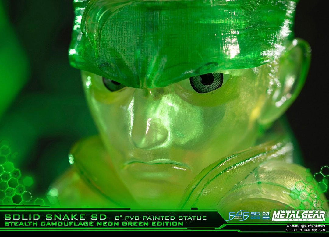Solid Snake SD Stealth Camouflage Neon Green Exclusive Edition – First ...