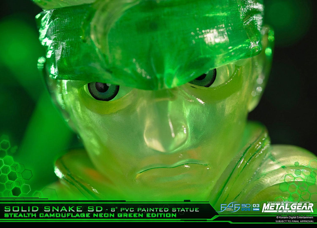 Solid Snake SD Stealth Camouflage Neon Green Exclusive Edition – First ...