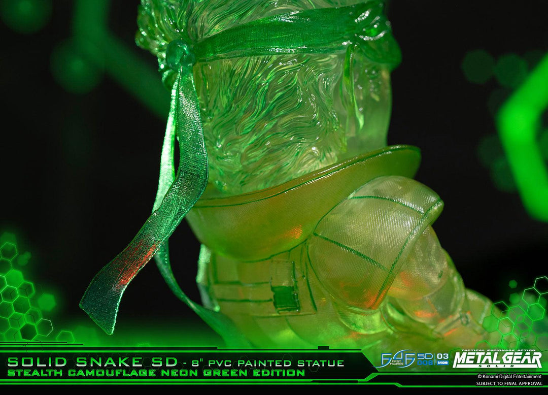 Solid Snake SD Stealth Camouflage Neon Green Exclusive Edition – First ...