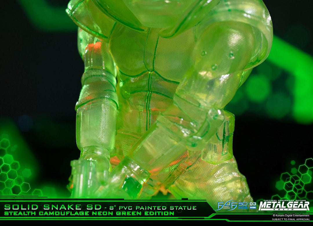 Solid Snake SD Stealth Camouflage Neon Green Exclusive Edition – First ...