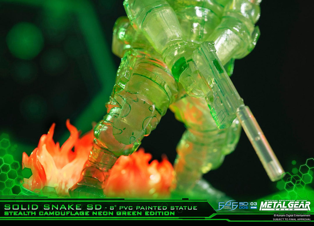 Solid Snake SD Stealth Camouflage Neon Green Exclusive Edition – First ...