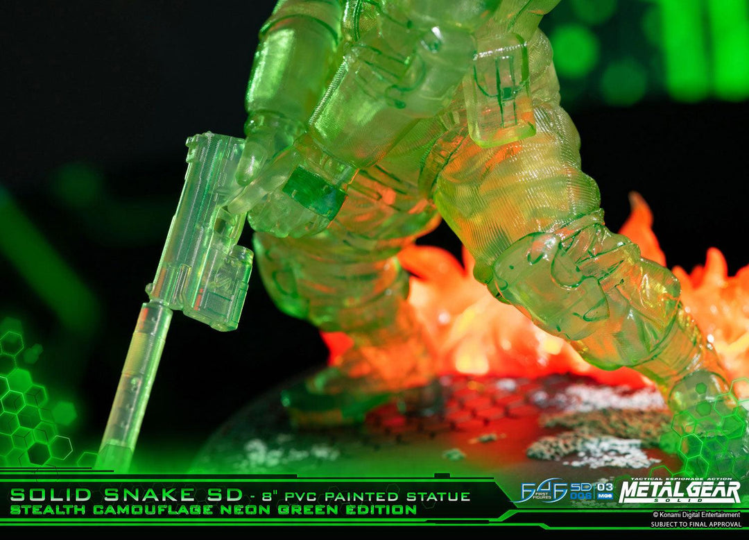 Solid Snake SD Stealth Camouflage Neon Green Exclusive Edition – First ...